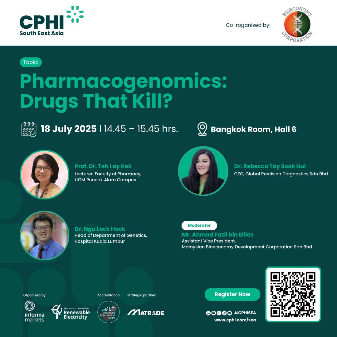 CPHI South East Asia: Pharmacogenomics - Drugs that Kill